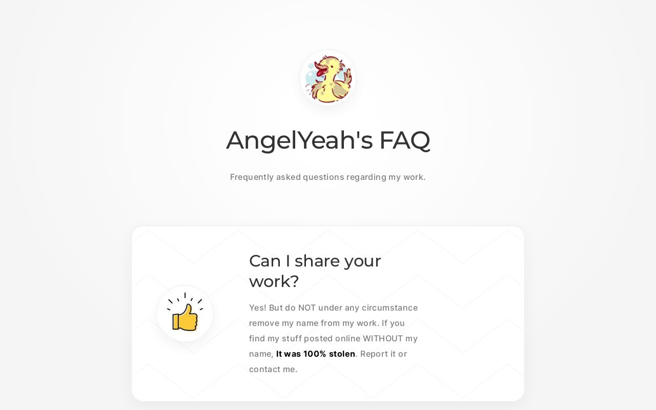 AngelYeah FAQ